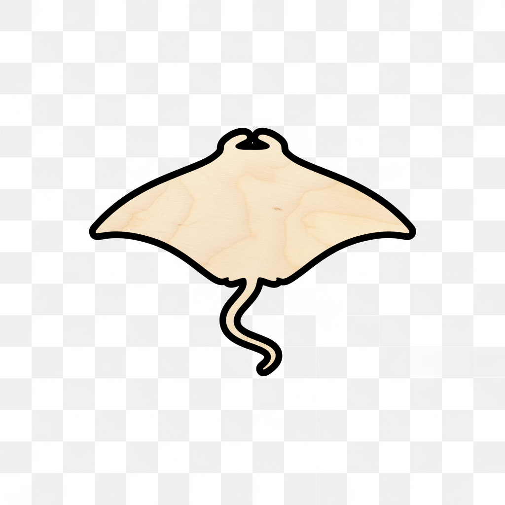Unfinished Wood Manta Ray Shape - Ocean - Craft - up to 46" DIY ...