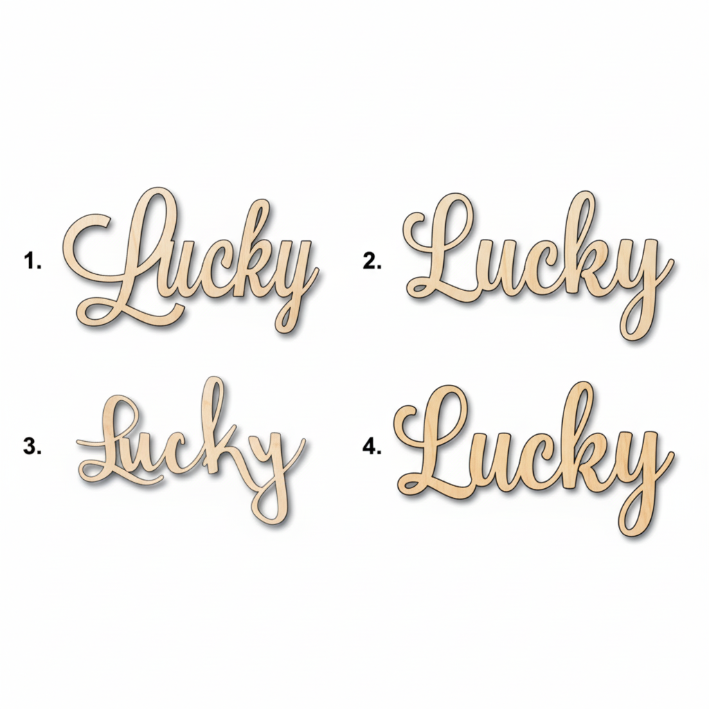 Wood Cutout - Lucky Sign DIY Wooden Word Cutouts for Home Decor Crafts ...