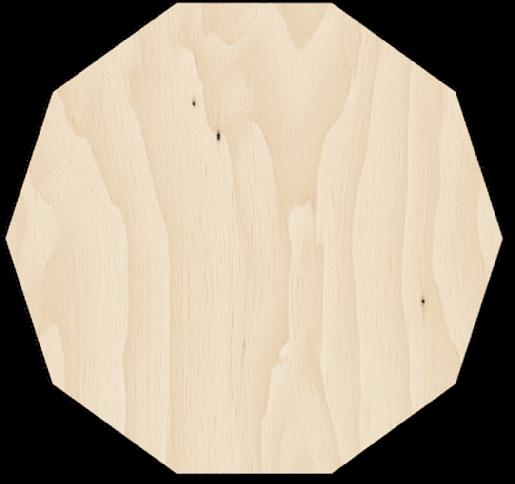 Unfinished Wood Shape Cut Out Custom Wooden Decagon Shape for Crafts ...