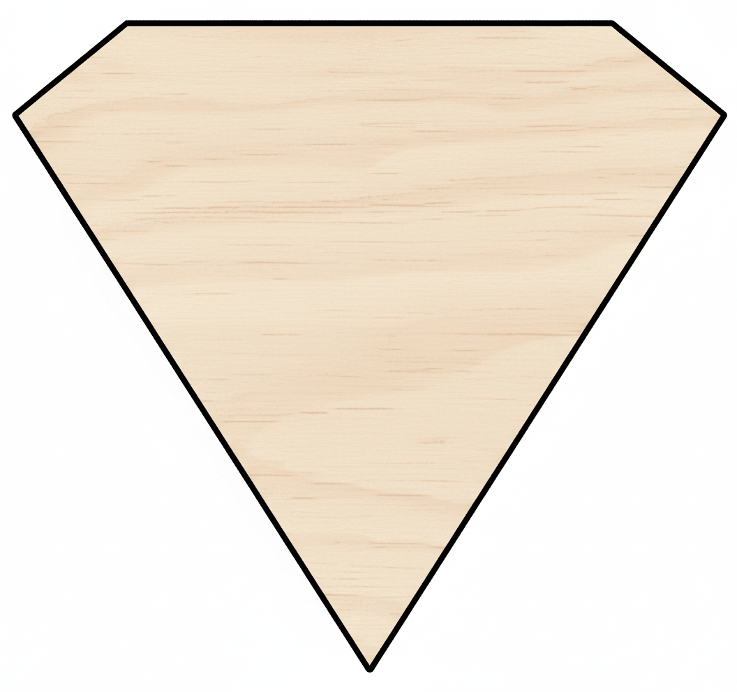 Unfinished Wood Shape Cut Out Custom Wooden Diamond Shape for Crafts ...