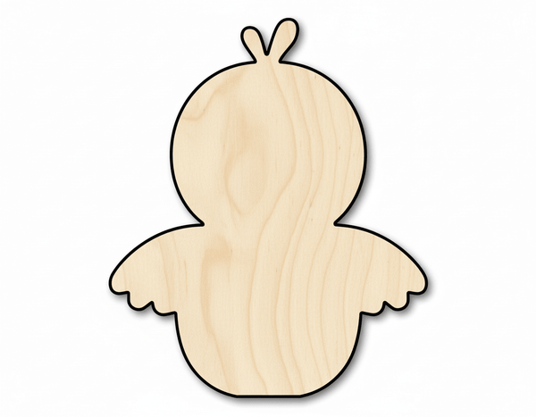 Unfinished Wood Shape Cut Out Easter Chick Silhouette Easter DIY Craft ...