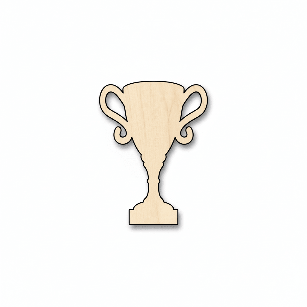 Unfinished Wood Shape Cut Out Wood Award Trophy Shape - Sports - Craft ...
