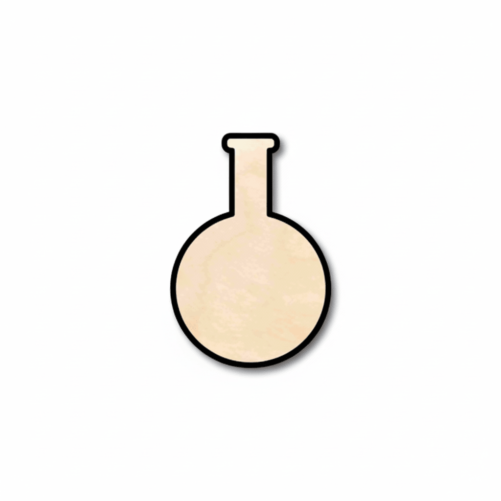 Unfinished Wood Shape Cut Out Wood Beaker Potion Flask Silhouette ...