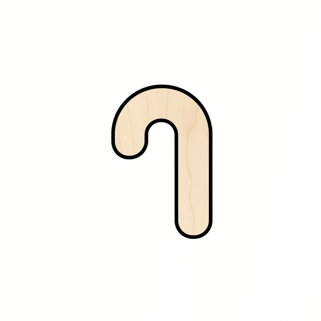 Unfinished Wood Shape Cut Out Wood Candy Cane Silhouette - Craft ...