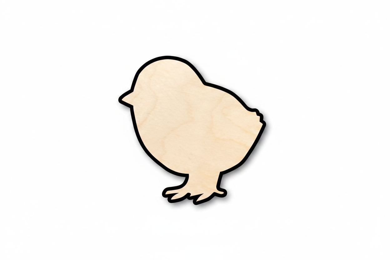 Unfinished Wood Shape Cut Out Wood Baby Chick Shape - Craft ...
