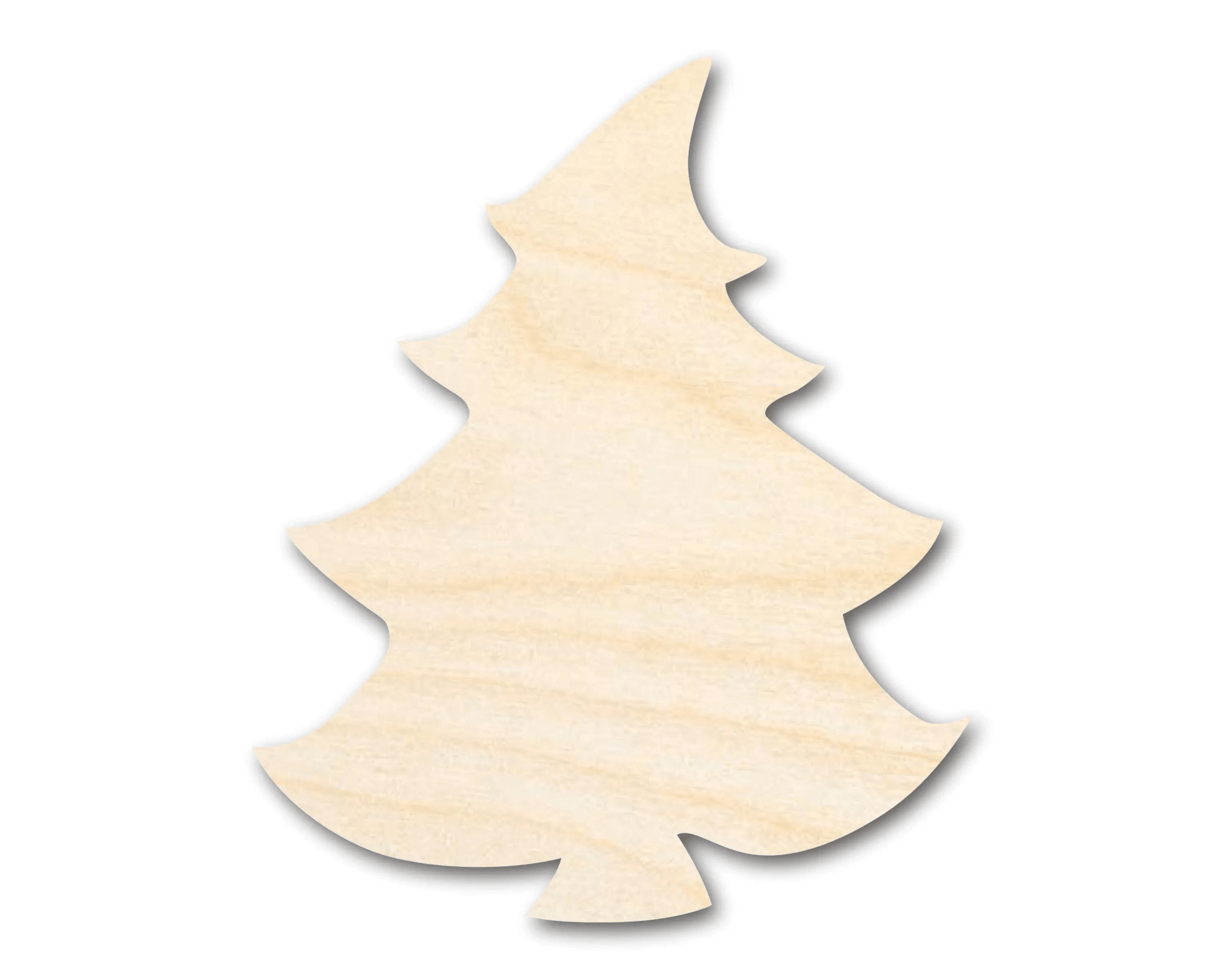 Unfinished Wood Shape Cut Out Wood Cartoon Christmas Tree Shape DIY ...