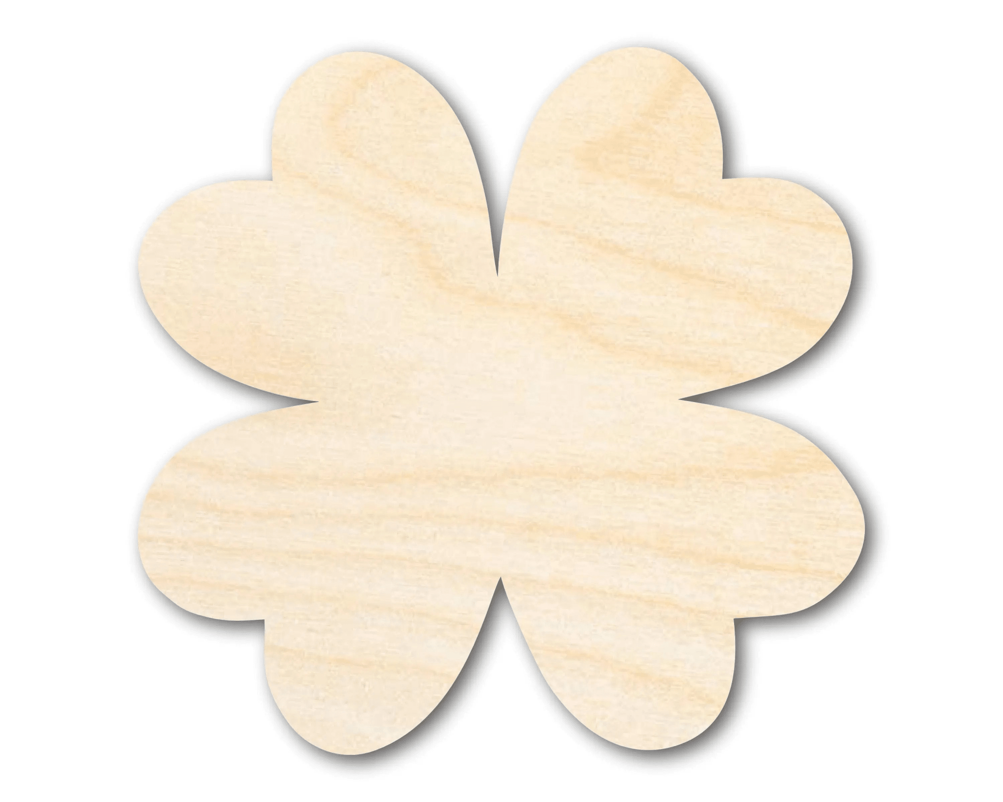 Unfinished Wood Shape Cut Out Four Leaf Clover Silhouette DIY Craft ...
