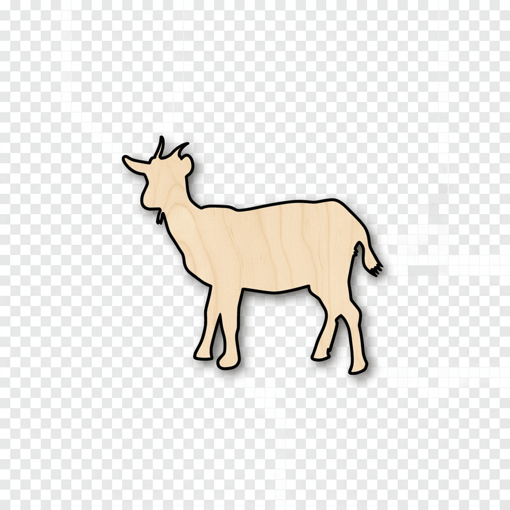 Unfinished Wood Shape Cut Out Unfinished Wood Billy Goat Farm Animal ...