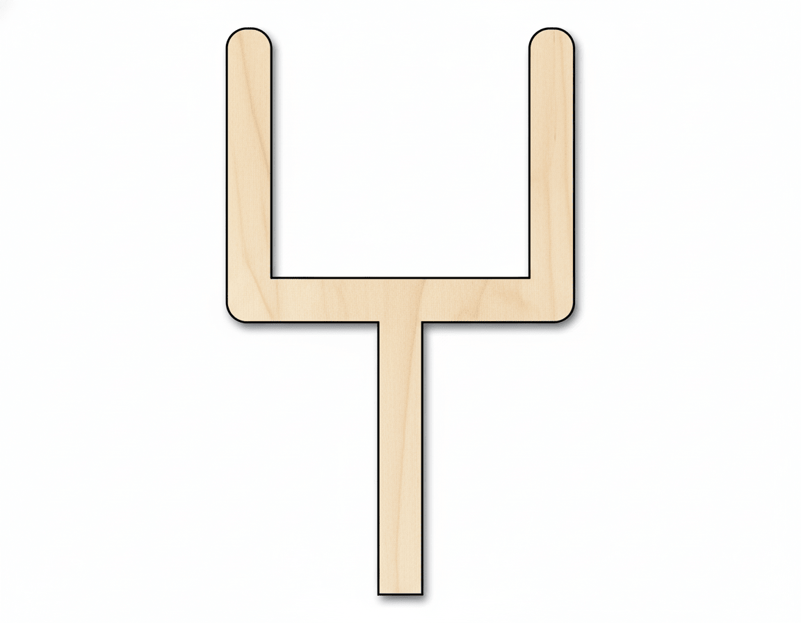 Unfinished Wood Shape Cut Out Wood Football Field Goal Shape DIY Craft ...