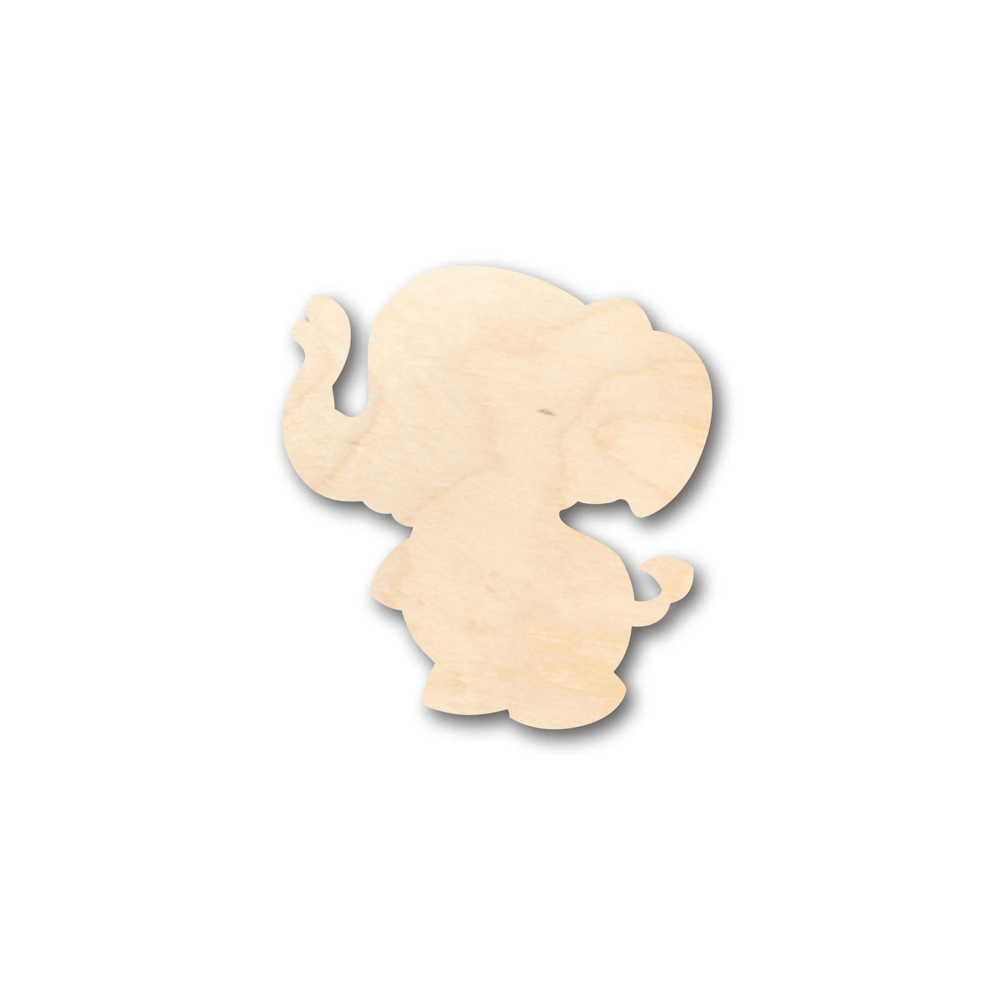 Unfinished Wood Shape Cut Out Wood Cute Baby Elephant Shape - Craft ...