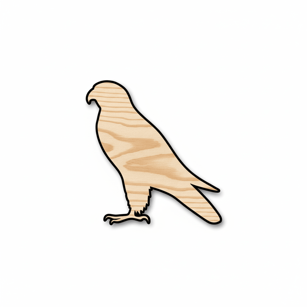 Unfinished Wood Shape Cut Out Unfinished Wood Falcon Shape - Animal ...