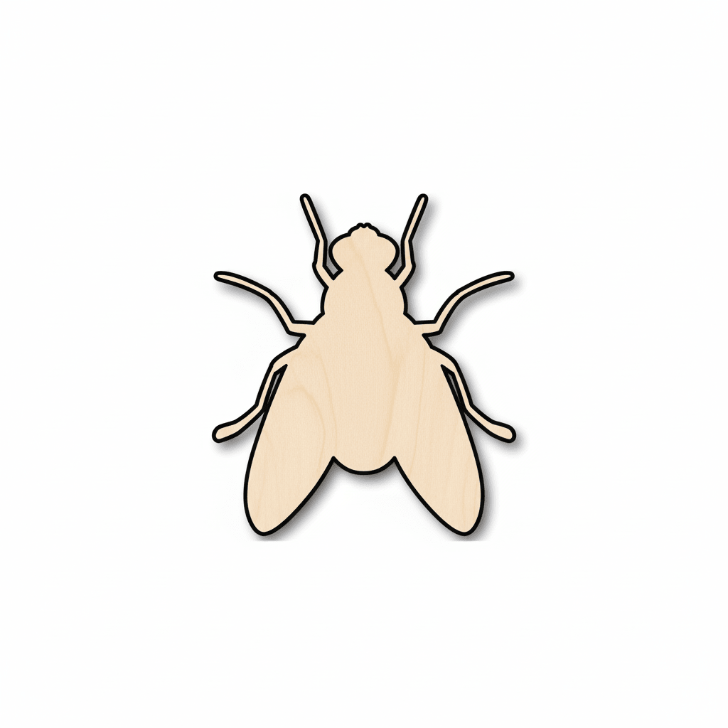 Unfinished Wood Shape Cut Out Unfinished Wood Fly Shape -Insect - Craft ...