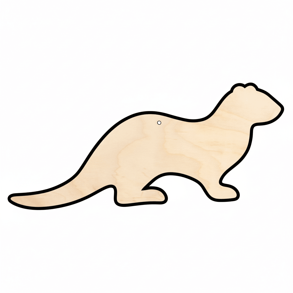Unfinished Wood Shape Cut Out Unfinished Wood Otter Shape - Animal ...