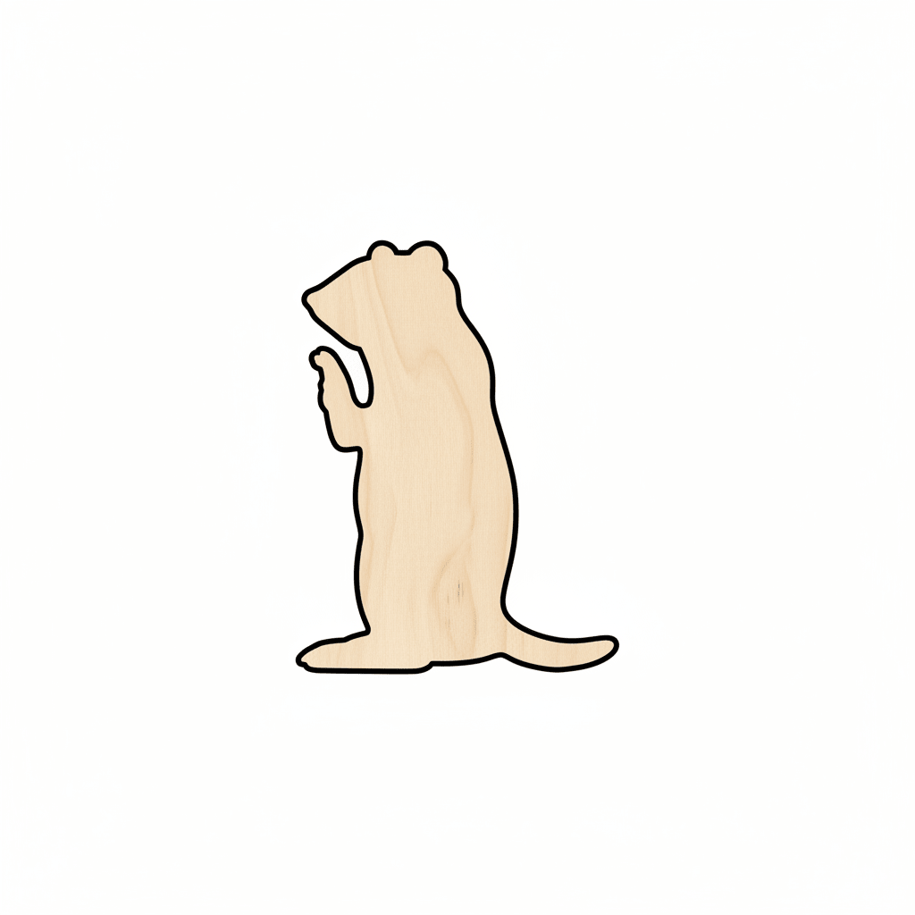 Unfinished Wood Shape Cut Out Unfinished Wood Prairie Dog Shape ...