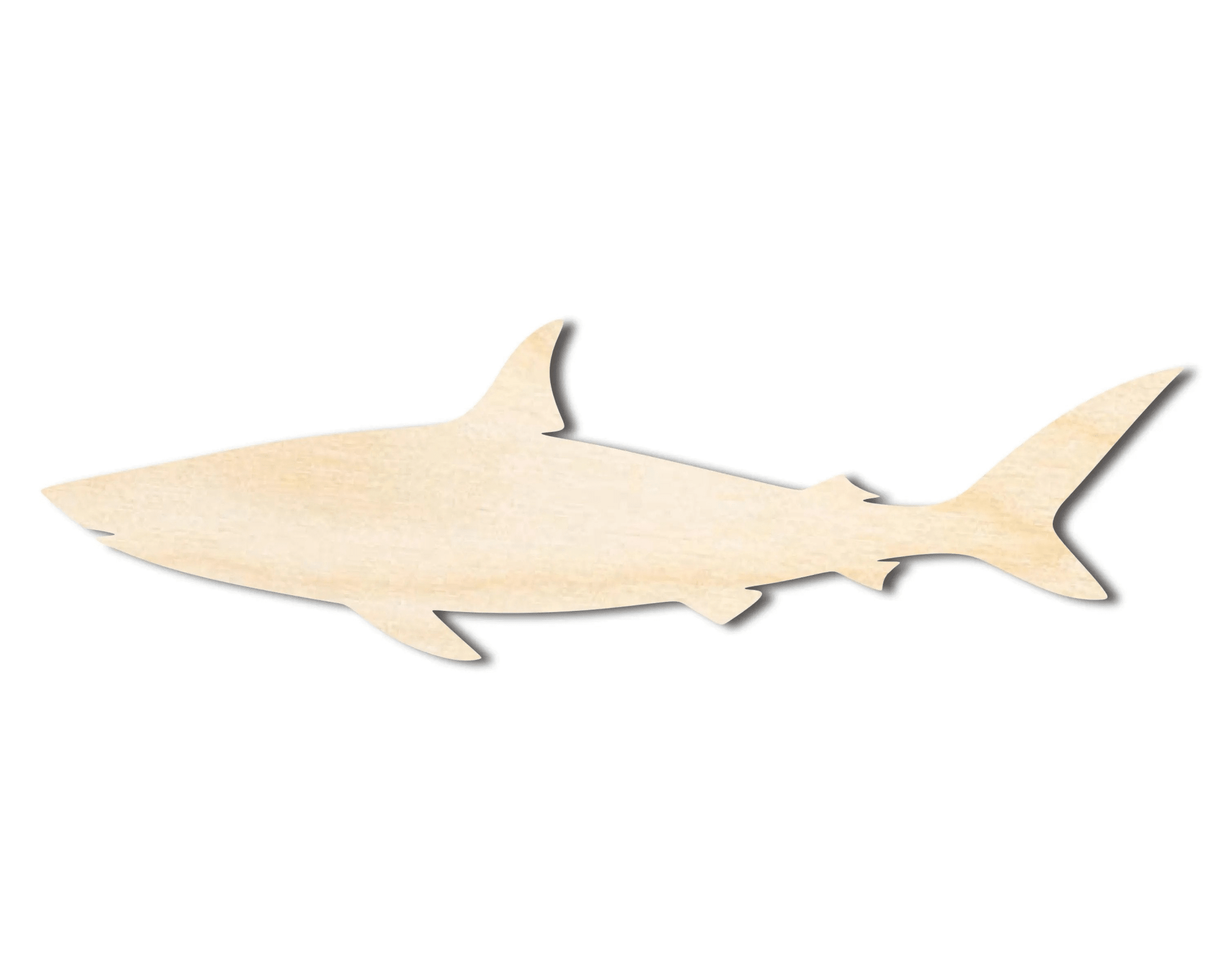 Unfinished Wood Shape Cut Out Wood Shark Shape DIY Craft Cutout ...