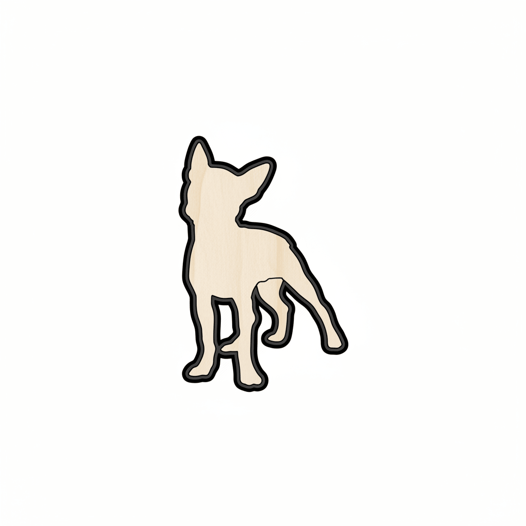 Unfinished Wood Shape Cut Out Unfinished Wood Boston Terrier Small Dog ...