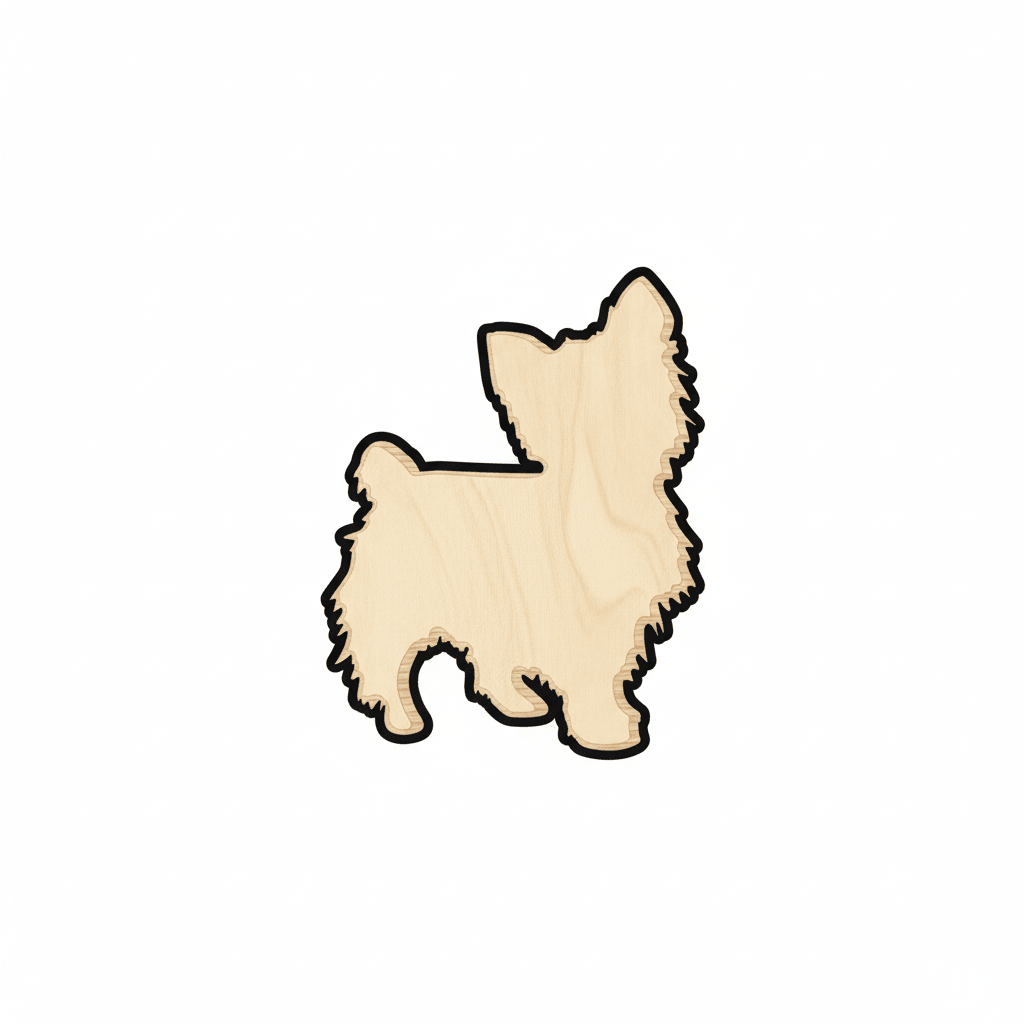 Unfinished Wood Shape Cut Out Unfinished Wood Silhouette - Yorkie Dog ...