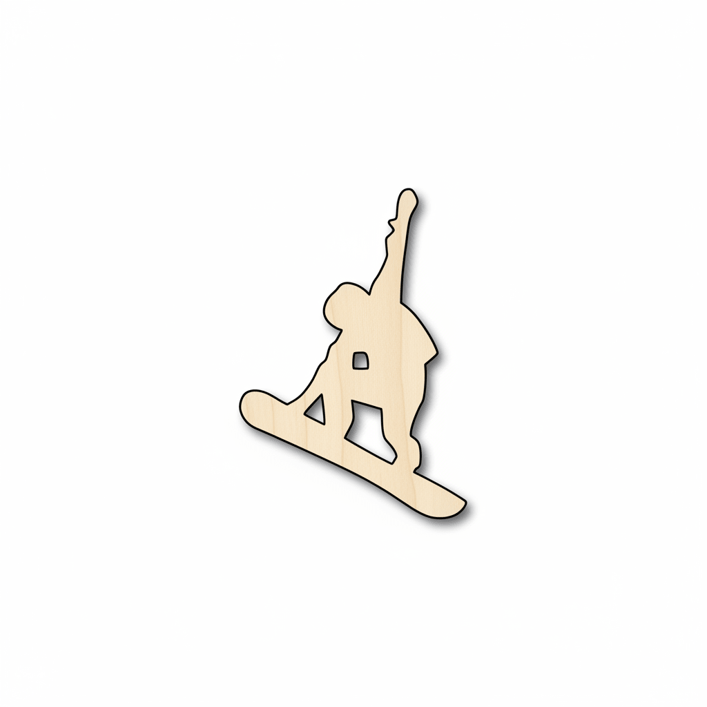 Unfinished Wood Shape Cut Out Wood Snowboarding Shape - Craft ...